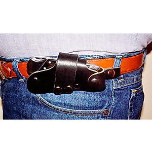 Generic Quick Draw Release Standard Leather Knife Sheath for Buck 110 Knives (Black)