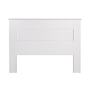 Prepac Stylish Flat Wood Panel Headboard for Queen Size Beds, Simplistic Wooden Queen Headboard 2.25" D x 64.5" W x 48" H, White, WHFQ-1301-1