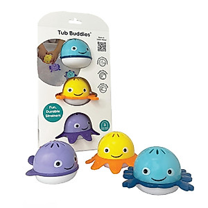 Edushape Bath Pals 3 Pack Toddler Bath Tub Bathtime Pool Water Toys for 18 Months Above