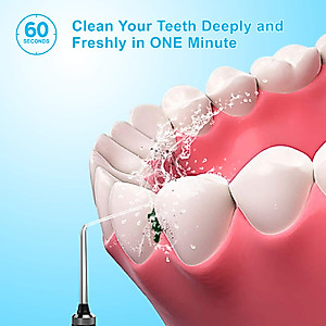 PERSMAX Water Flosser Professional Portable Teeth Cleaner, 500ml Foldable & Rechargeable Dental Oral Irrigator for Home and Travel IPX7 Waterproof