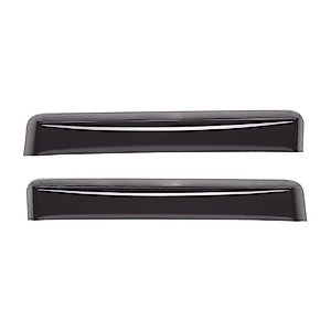 WeatherTech Custom Fit Rear Side Window Deflectors for Chevrolet Silverado Crew Cab, Dark Smoke - 83426