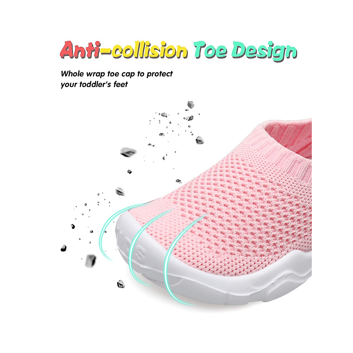 JOINFREE Toddler Baby Shoes Boys Girls Breathable Sneakers Shoes for Running Walking Pink 5 Toddler