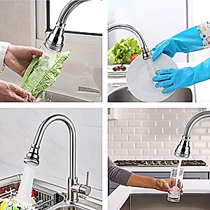 Srmsvyd Kitchen Faucet Sprayer Head Attachment 360° Rotatable Soild Brass Moveable Kitchen Tap Head High Pressure Faucet Booster Easy to Wash Dishes Wash Vegetables and Wash Fruits(soild brass)