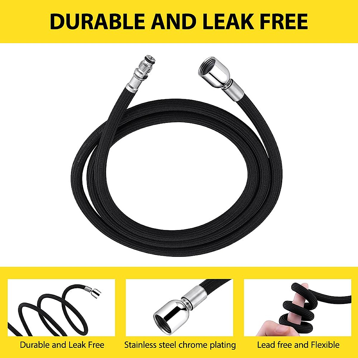 Pull Down Hose Replacement Faucet Parts Compatible with Kohler K-1219935-BC/K-1304674-BC/K-1219935 Hose Kit Pull-down Kitchen Faucet, 68in (K-1219935-bc kit)