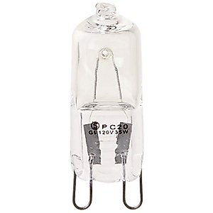 Satco S4621 35 Watt 400 Lumens T4 Halogen G9 Double Loop Base 120 Volt Clear Light Bulb, Dimmable