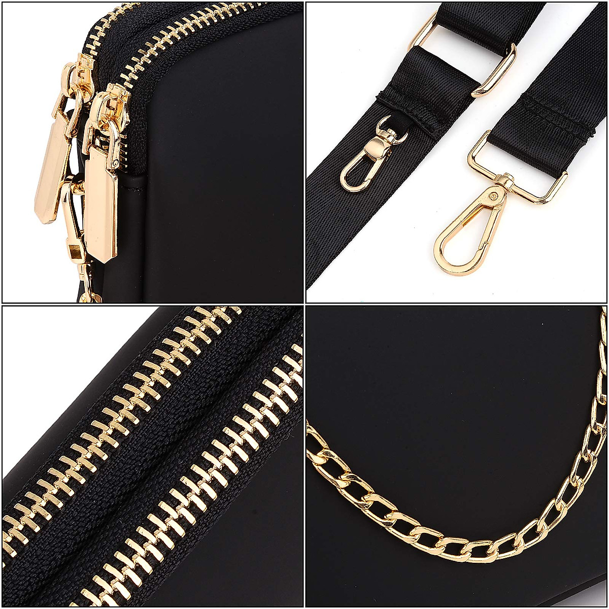 UTO Small Crossbody Bags for Women 3 in 1 Trendy Belt Purse Fashion Designer Mini Cute Sling Fanny Chest Pack