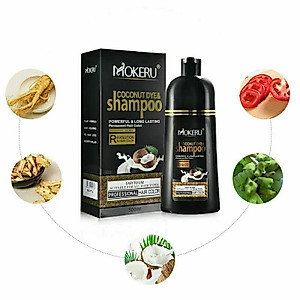 Maani Coconut Oil Hair Color Shampoo, Light Brown, 500 ML: Instant Fast Acting Long Lasting Hair Color Shampoo for Gray Hair, Nourishing, ShiningLong Lasting