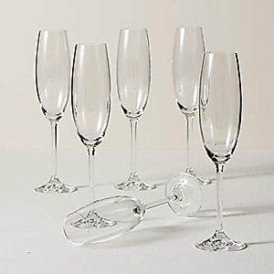Lenox Tuscany Classics Set, Champagne Flutes, Buy 4, Get 6, 6 Count (Pack of 1), Clear,8 ounces.
