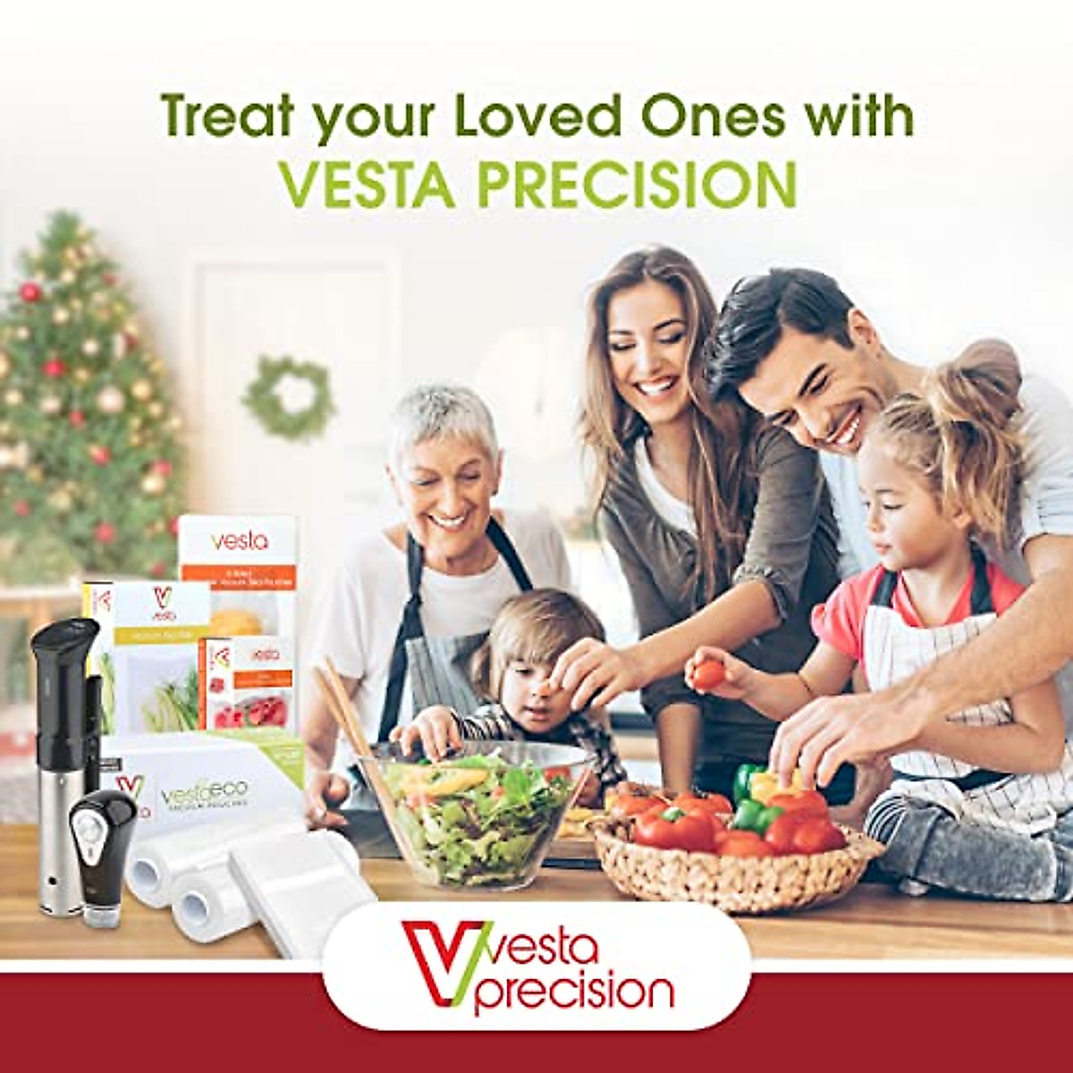 VestaEco Commercially Compostable Vacuum Seal Rolls | Embossed | 8 Inches x 20 Feet (2 Vacuum Seal Rolls) | 11 Inches x 16 Feet (3 Vacuum Sealer Rolls)