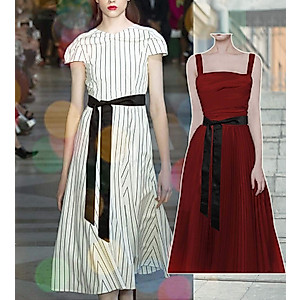 TeeYee Women Obi Belt Fashion Solid Color PU Leather 4.5cm Wide Waist Band 70 Inch in Extra Size (black)