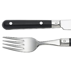 Ginkgo International Le Prix 20-Piece Stainless Steel Flatware Place Setting, Black, Service for 4