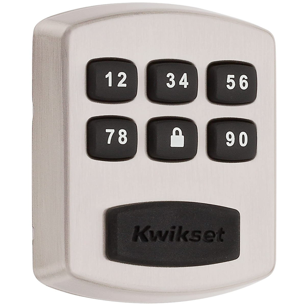 Kwikset 99050-003 Model 905 Value Lock Keyless Entry Electronic Keypad Deadbolt Door Lock for Garage or Side Door, Satin Nickel