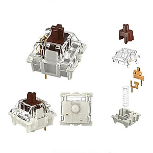 kutethy Gateron G Brown Pro 2.0 Switches Pre-lubed 3pin RGB SMD Tactile for Gaming Mechanical Keyboard DIY Hotswap Keyboard Switches (36Pcs, Pro Brown 2.0)