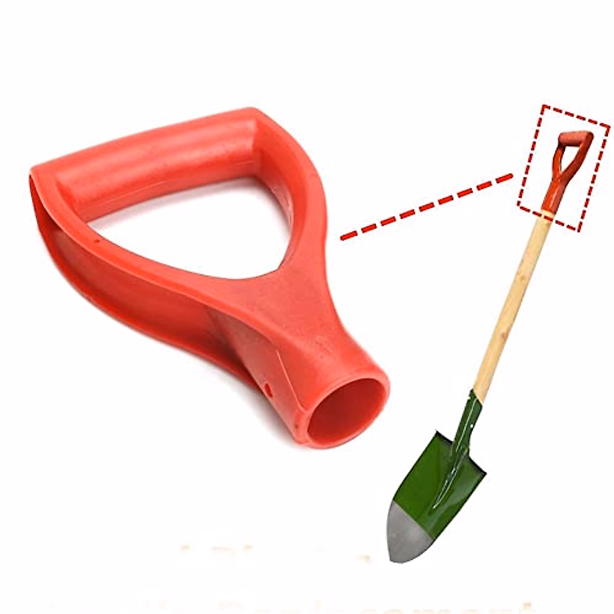 ALHAQ Plastic Scoop Poly Handle Lawn Farm Garden Snow Removal Spade Fork Shovel (Color : Red)