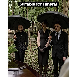 Kacctyen 4 Pieces Travel Umbrellas Compact Windproof Rain Umbrella Automatic Folding Umbrella Small Portable Umbrella for Men Women, Black