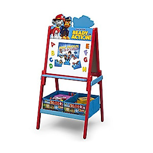 Delta Children Wooden Double-Sided Kids Easel with Storage -Ideal for Arts & Crafts, Homeschooling and More - Greenguard Gold Certified, Nick Jr. PAW Patrol