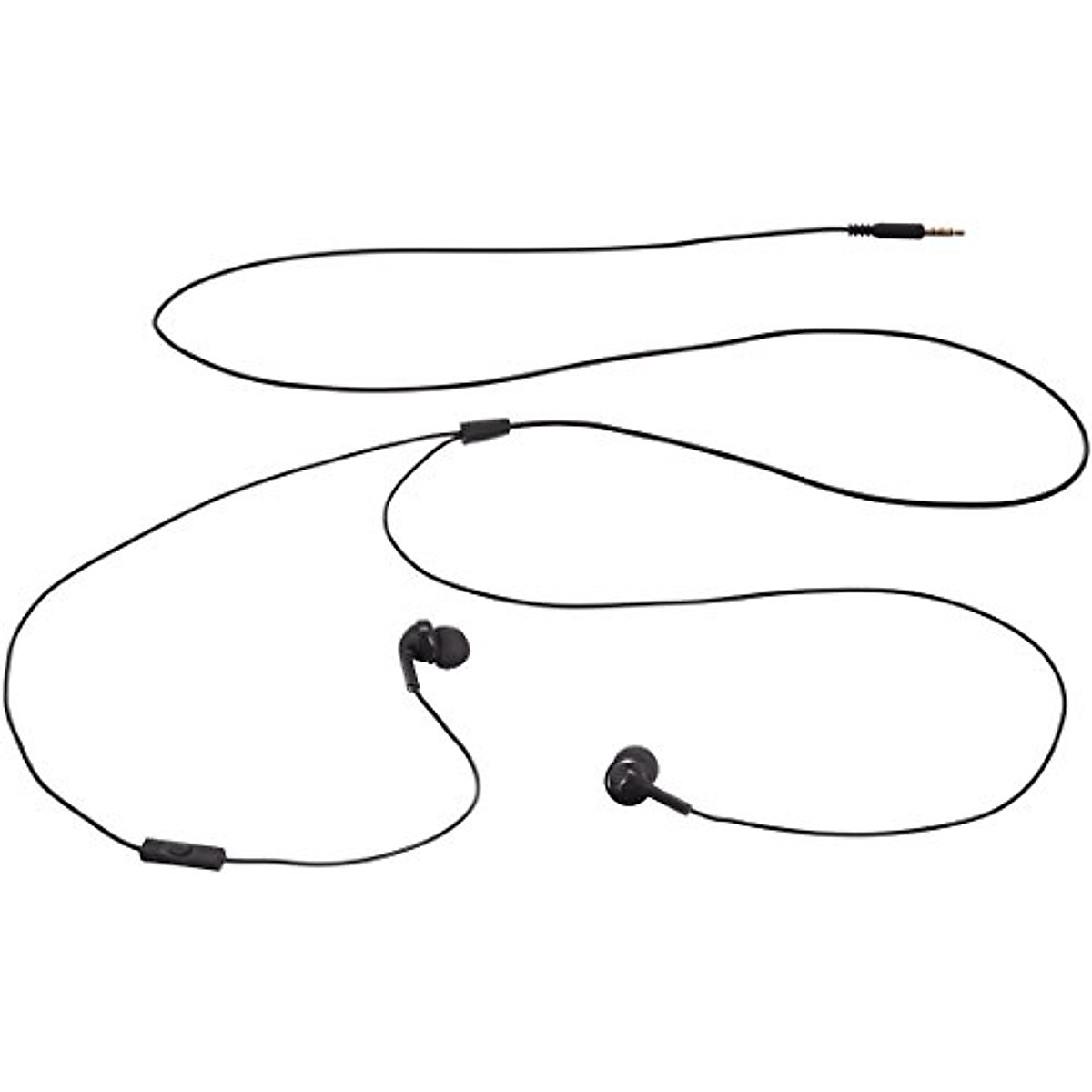 Amazon Basics In-Ear Wired Headphones, Earbuds with Microphone, Black