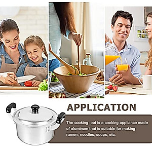 Stock Pot with Lid Korea Ramen Pot Noodle Cooking Pot Kitchen Stock Pot Congee Cookware Saucepan Ramyun Pot with Handle for Soup Milk Butter Stew Pasta Korean Noodle Pot