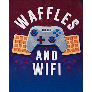 The Children's Place,Long Sleeve Top and Pants 4 Piece Pajama Set,BLUE ICE | GAMER_BLUE ICE | NEXT LEVEL | STONEYBROOK | WAFFLES AND WIFI | WAFFLES GAMER_REDWOOD,XLarge (14)