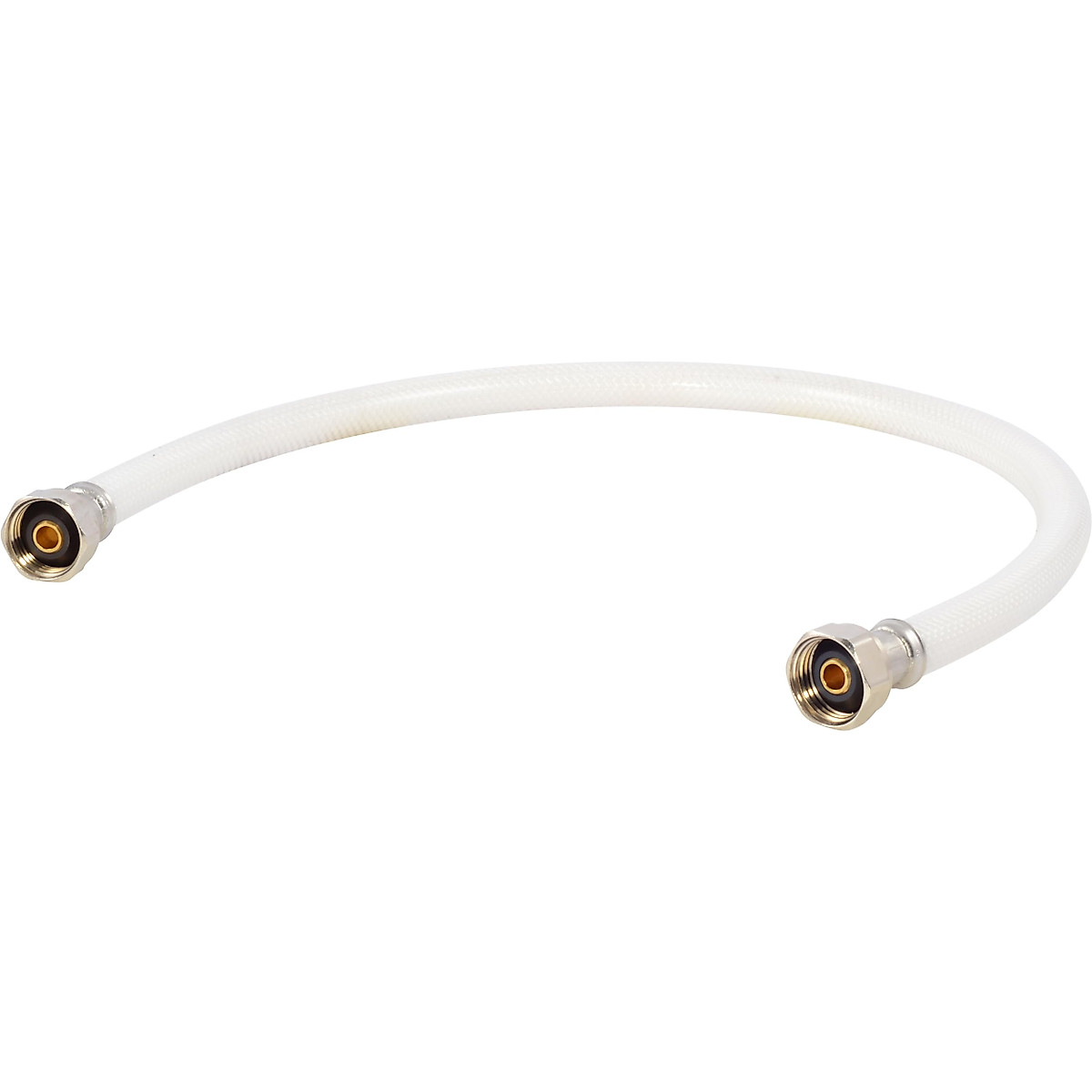 Eastman 24 Inch Flexible Faucet Connector, 1/2 Inch x 1/2 Inch FIP, Reinforced PVC Supply Line with Nickel-Plated Brass Nuts, 48135