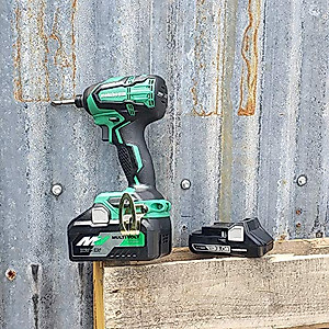 Metabo HPT WH18DBFL2T 18V Cordless Impact Driver | Includes 2 Batteries (1) 36V/18V Multivolt 5.0Ah & (1) 18V Compact 3.0Ah Battery | 1,522 in-lbs of Torque | Up to 3,100 Rpm 3,400 BPM | Brushless