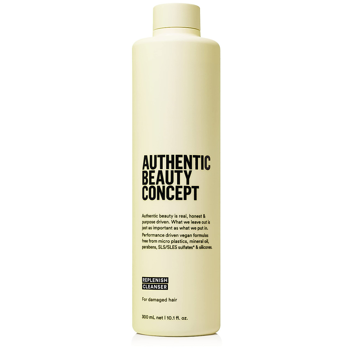 Authentic Beauty Concept Replenish Cleanser | Nourishing & Cleansing Shampoo for Damaged Hair | Strengthens Hair Fiber | Vegan & Cruelty-free | Silicone-free | 10.1 fl. oz.
