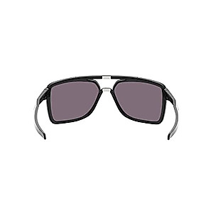 Oakley Men's OO9147 Castel Rectangular Sunglasses, Black Ink/Prizm Grey, 63 mm