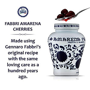 Fabbri Amarena Wild Cherries in Syrup, Gluten Free, Non- GMO, Vegan, 21 Ounce