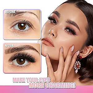 ETVITE Cluster Lashes 10D 20D Individual Lashes Lash Extension Clusters Soft Natural Look Handmade Volume Eyelash Clusters Home False Lashes (20D 10-14mm）