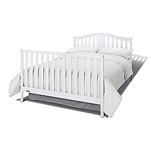 Graco Solano 4-in-1 Convertible Crib and Changer with Drawer (White) – Crib and Changing Table Combo with Drawer, Includes Changing Pad, Converts to Toddler Bed, Daybed and Full-Size Bed