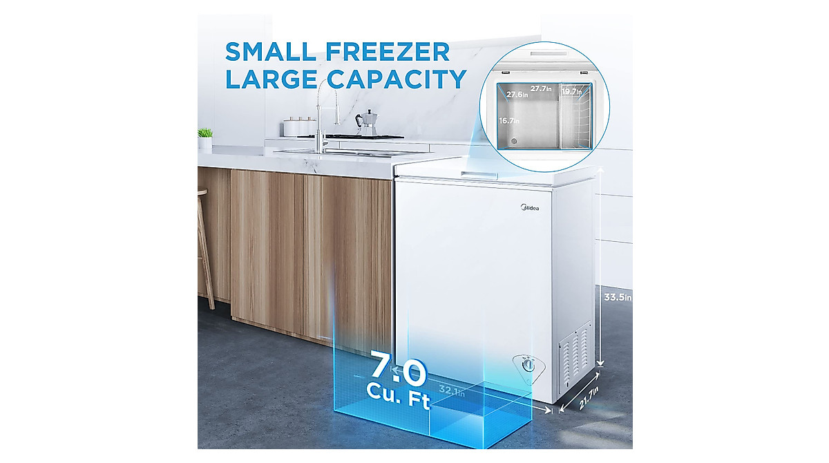 Midea 7.0 Cu Ft Chest Freezer - Reliable Freezing Solution