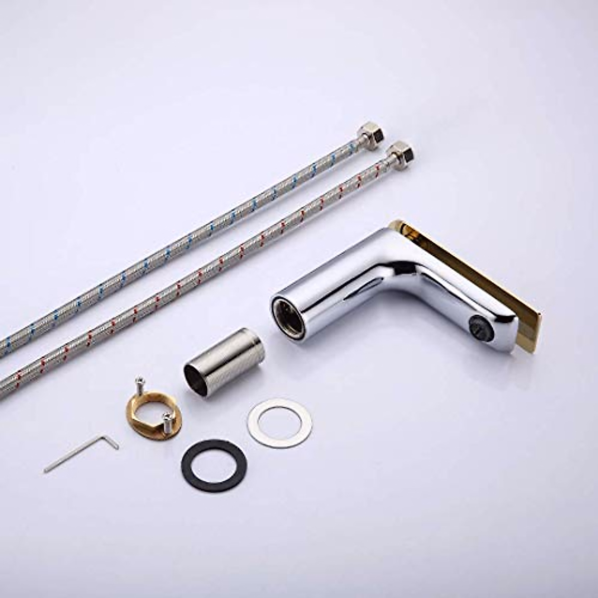 Bathroom Faucet Gold & Chrome | Bathroom Sink, 1 Hole, Single Handle, Noble Faucet La Vie Luxury