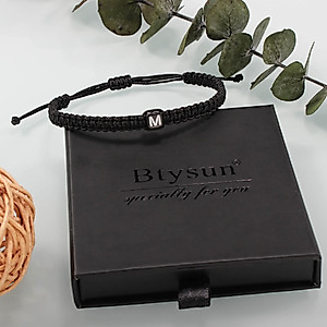 Btysun Mothers Day Gifts for Mom Daughter Initial Bracelets for Women Initial C Braided Bracelet for Her Adjustable Easter Gift Jewelry