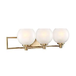 Designers Fountain 94503-BG 24in Cowen 3 Bathroom Vanity Light Fixture, Brushed Gold