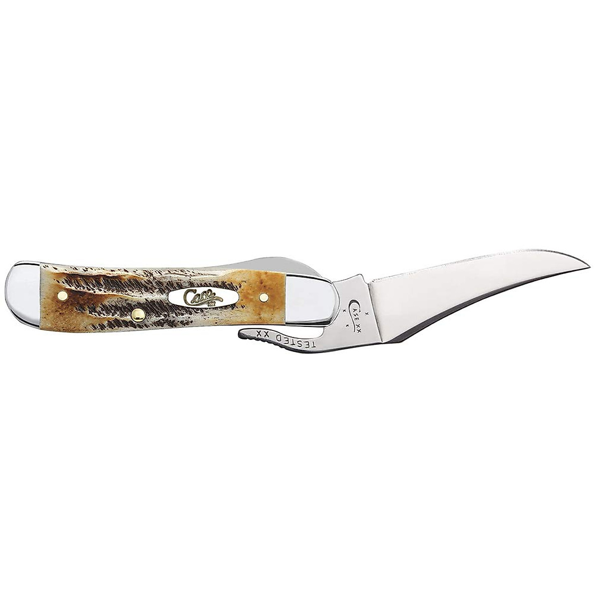 Case WR XX Pocket Knife Burnt 6.5 Bonestag Russlock Item #65303 - (6.51953L SS) - Length Closed: 4 1/4 Inches