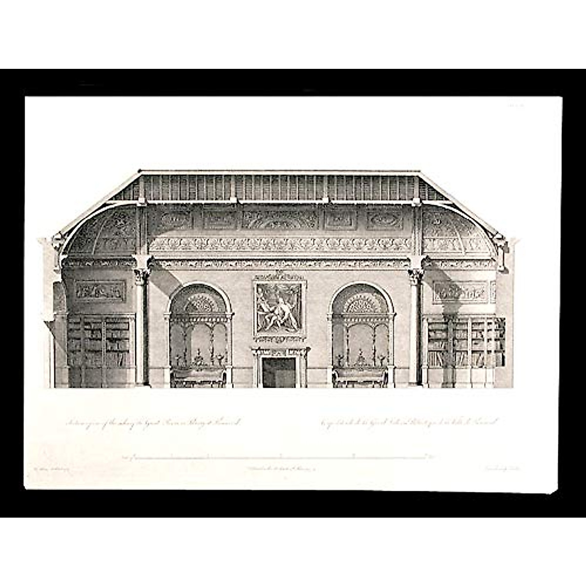 Section of one of the sides of the Great Room, or Library at Kenwood