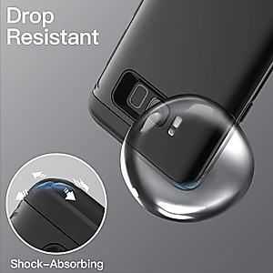 JETech Shockproof Case for Samsung Galaxy S8, Dual Layer Protective Phone Cover with Shock-Absorption (Black)