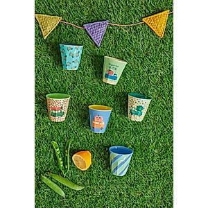 Rice By Rice - Kids Car Designs | 6 piece cups set, BPA Free, Reusable, Lightweight, Food safe