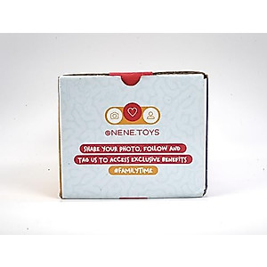 Nene Toys Wooden Block Stacking Game – 4-in-1 Tumble Tower Family Board Game with Building Blocks, Cards and Dice – African Safari Educational Wooden Toy for Kids 3-9 Years Old About Animals