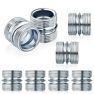 8 Pack 1 Inch/ 25.4 mm Diameter Connectors for Coarse Thread 0.047 Inch/ 1.2 mm Thick Wire Shelving Parts Double Head Threaded Pole Replacement Storage Shelves Part Metal Rack
