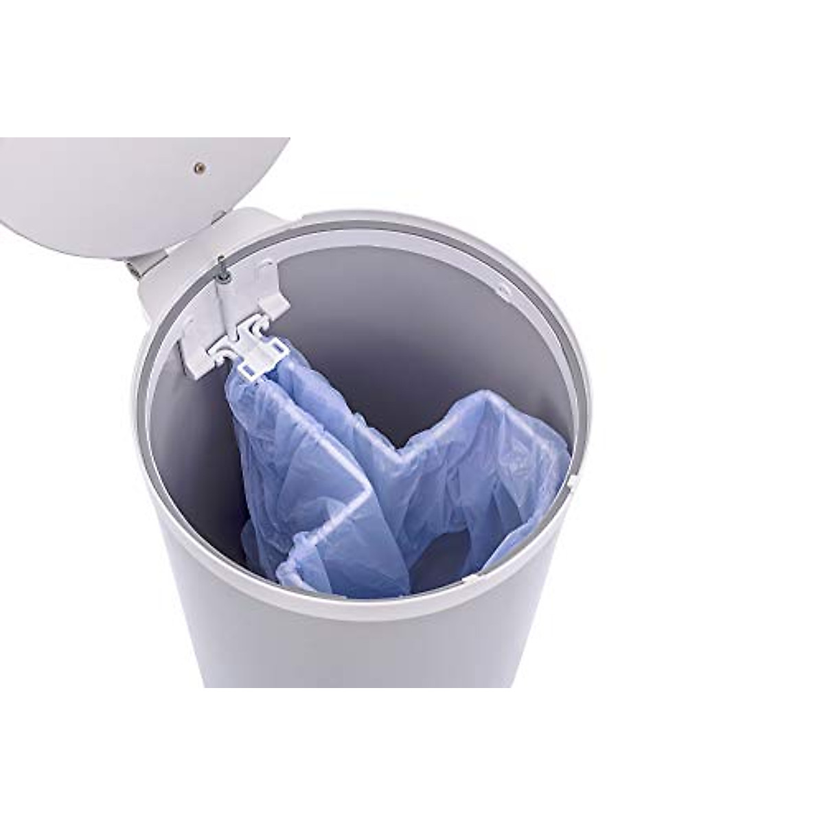 Bubula Premium Steel Diaper Waste Pail with Step Open, Gray