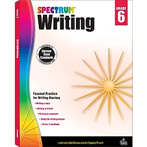 Spectrum 6th Grade Writing Workbooks, Ages 11 to 12, 6th Grade Writing, Informative, Argumentative, and Descriptive Story Writing Prompts, Writing Practice - 136 Pages