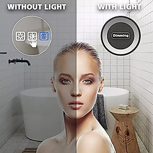 ES-DIY Lighted Medicine Cabinet with Mirror 24 x 30 Inch, Recessed or Surface Mount led Medicine Cabinet, 2 Outlets, Defog, Stepless Dimming,Medicine Cabinet Color Temper 3000K-6400K,Left Hinge