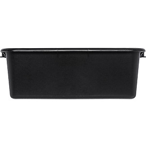 Carlisle FoodService Products Comfort Curve Tote Box Bus Box with Reinforced Rim for Kitchen, Restaurants, And Fast Food, Plastic, 7 Inches, Black