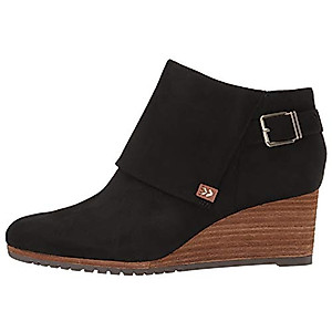Dr. Scholl's Shoes womens Create Ankle Boot, Black Microfiber, 8.5 US