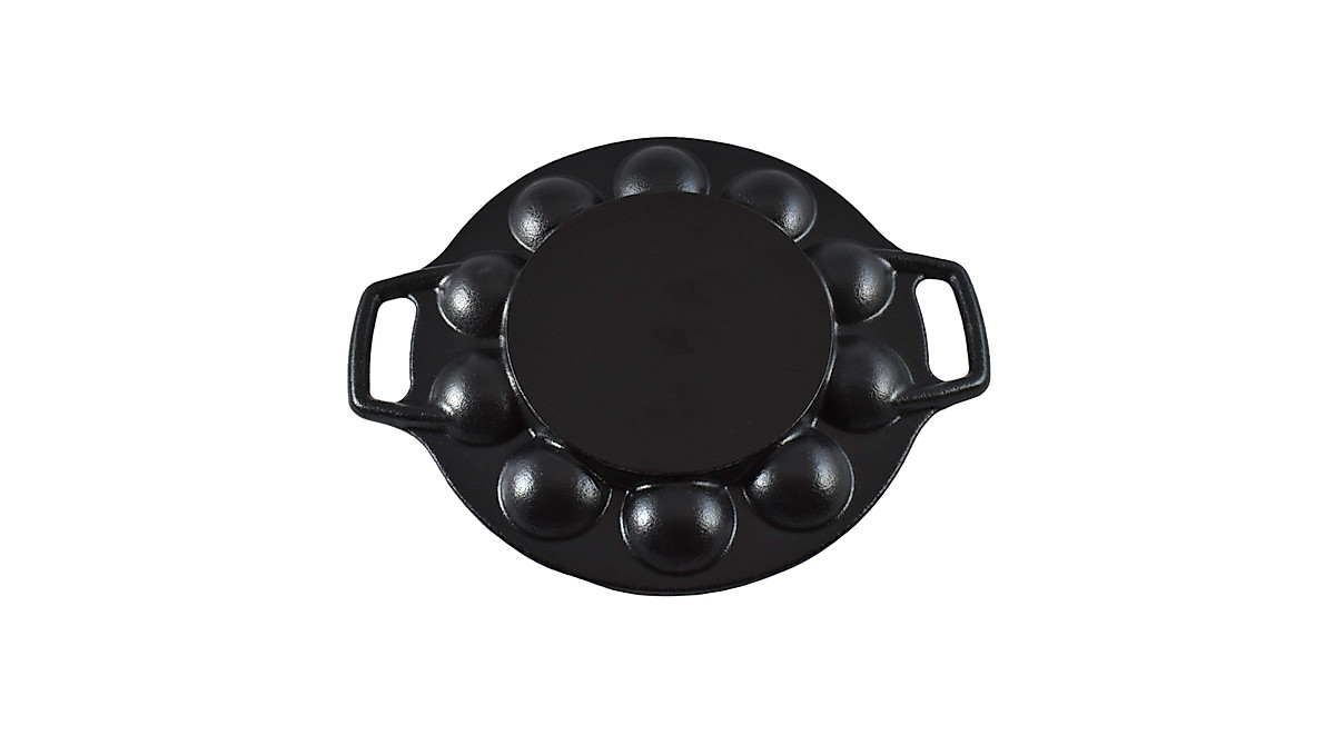 Cast Iron Poffertjes Pancake Pan - Non-Stick Dutch Mini Pancake Maker
