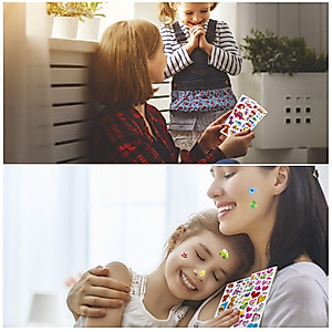 3D Stickers for Kids Toddlers 550+ Vivid Puffy Kids Stickers 24 Different Sheets, Colored 3D Stickers for Boys Girls Teachers, Reward, Craft Scrapbooking