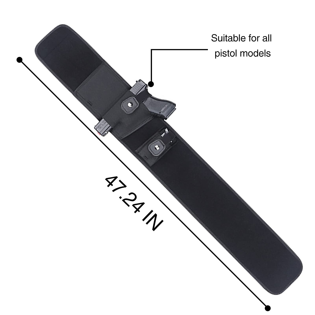 Belly Band Gun Holster for Concealed Carry, Diving Material Belt,IWB Gun Holsters,for Men and Women,50inch