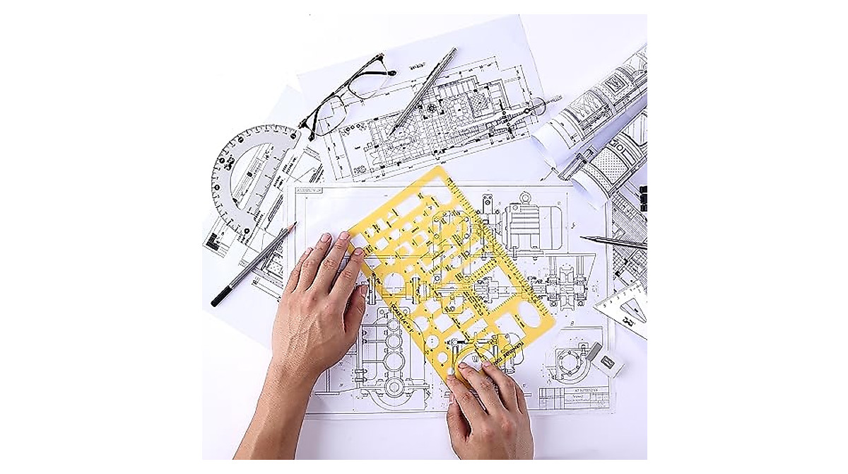 Mr. Pen House Plan Templates - 3 Pack for Accurate Interior Drafting