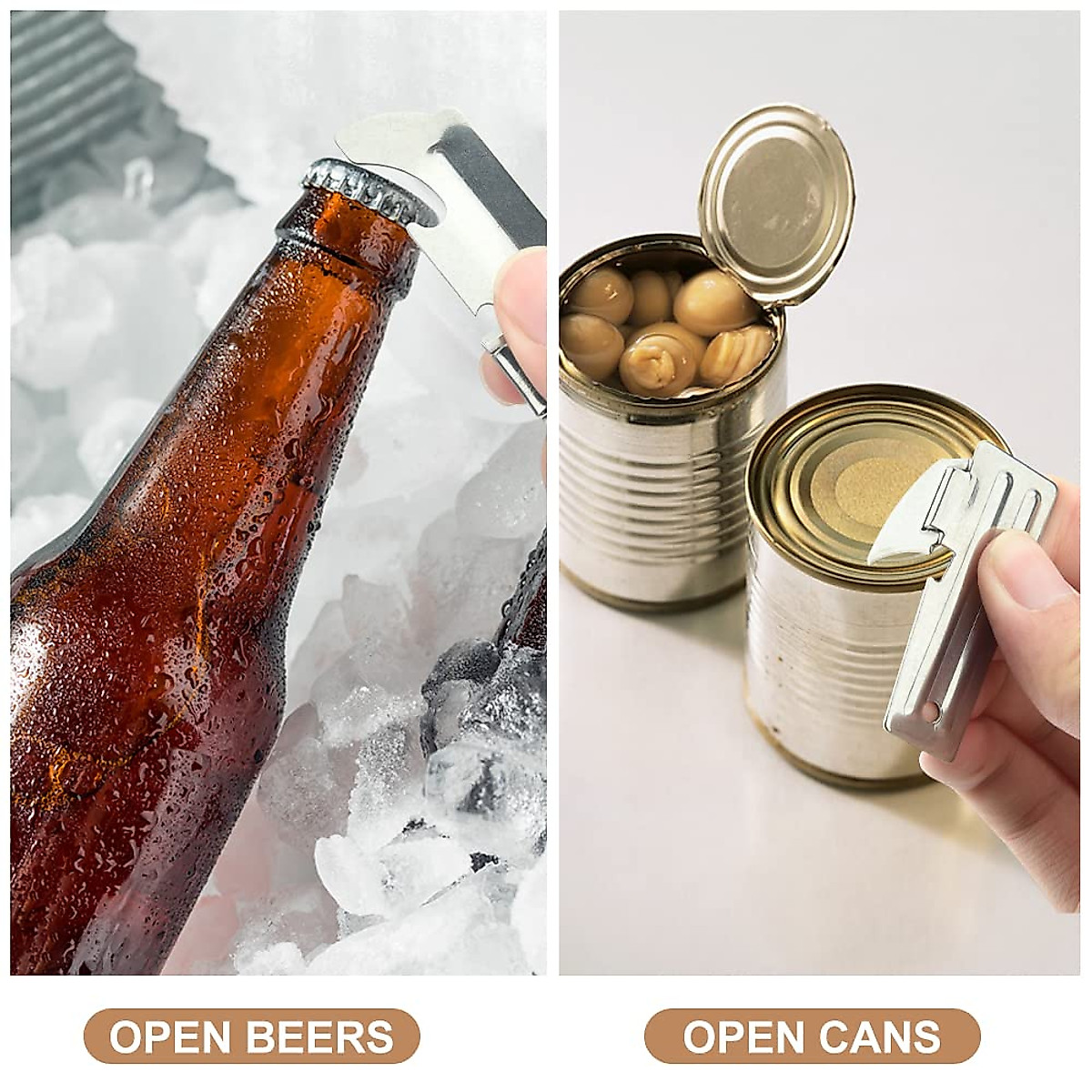 32pcs Camping Can Opener Travel Can Opener with Key Ring, Portable Stainless Steel Can Opener for Travel, Barbecue(size:32pcs)